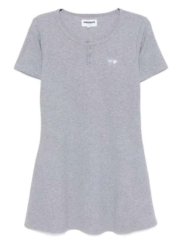 CHOCOOLATE Logo-patch Dress - Grey