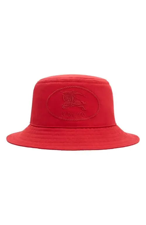 Burberry Ekd Embroidered Water Resistant Gabardine Bucket Hat - Currant