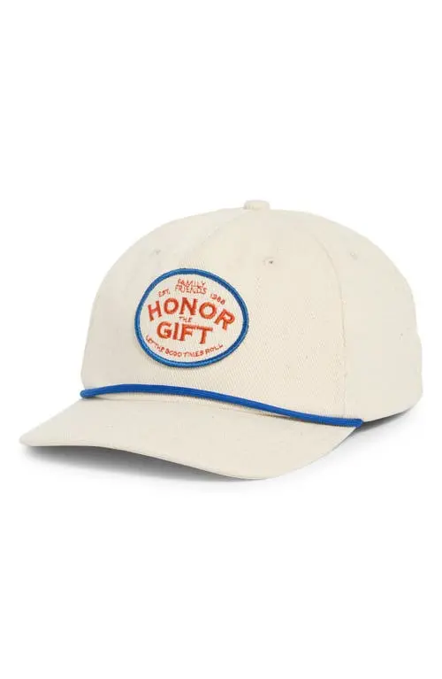 HONOR THE GIFT Est 1988 Patch Snapback Baseball Cap - Bone
