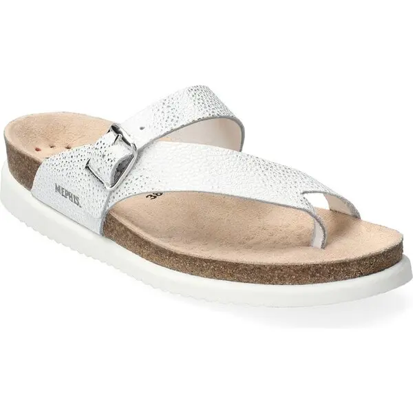 Mephisto Toe Loop Sandal - Silver Condor