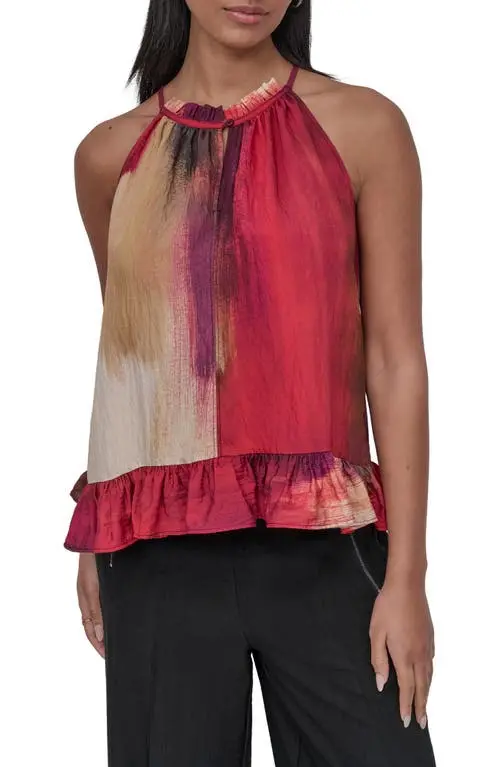 Dkny Abstract Print Sleeveless Top