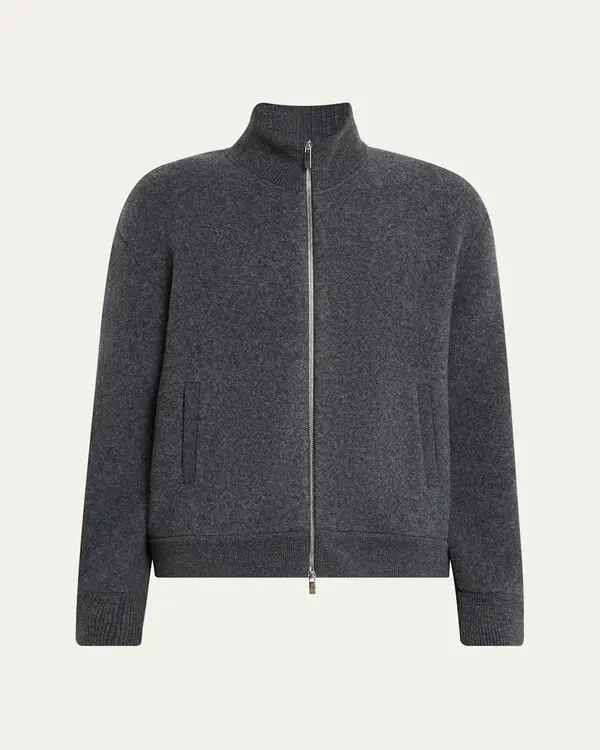 Thom Browne Wool Fleece Full-zip Bomber Jacket