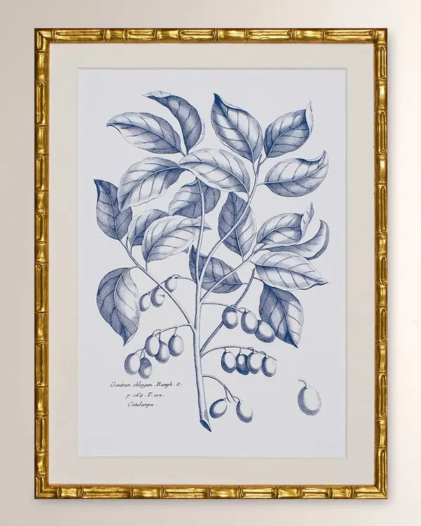 SHADOW CATCHERS Navy & Linen Ii" Framed Giclee
