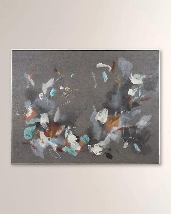 SHADOW CATCHERS Nocturnal Blooms I" Framed Giclee On Canvas, 60" X 46