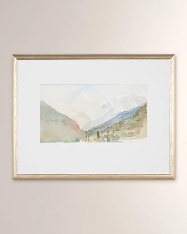 SHADOW CATCHERS Mountain Valley I" Framed Giclee On Paper, 27" X 19