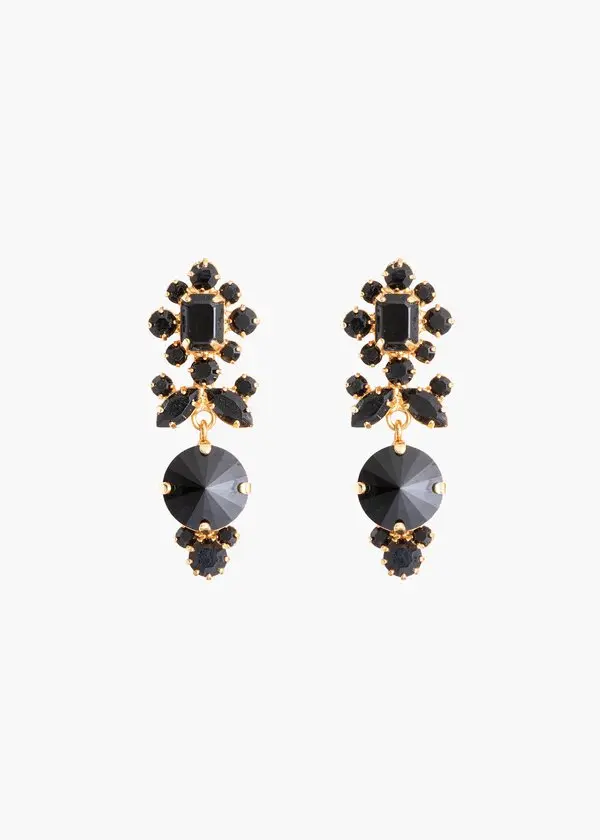 JENNIFER BEHR Albertina Drop Earrings - Jet