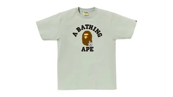 BAPE Go Ape Pointer College Tee Shirt - Green