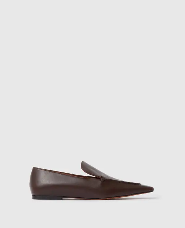 Stella McCartney Pointed-toe Slip-on Loafer - Moka
