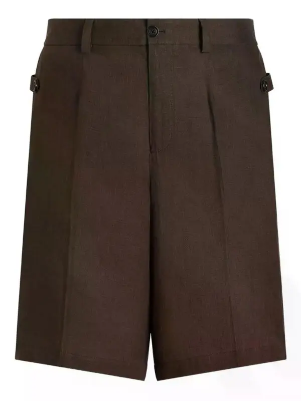 Dolce & Gabbana Linen-blend Bermuda Shorts