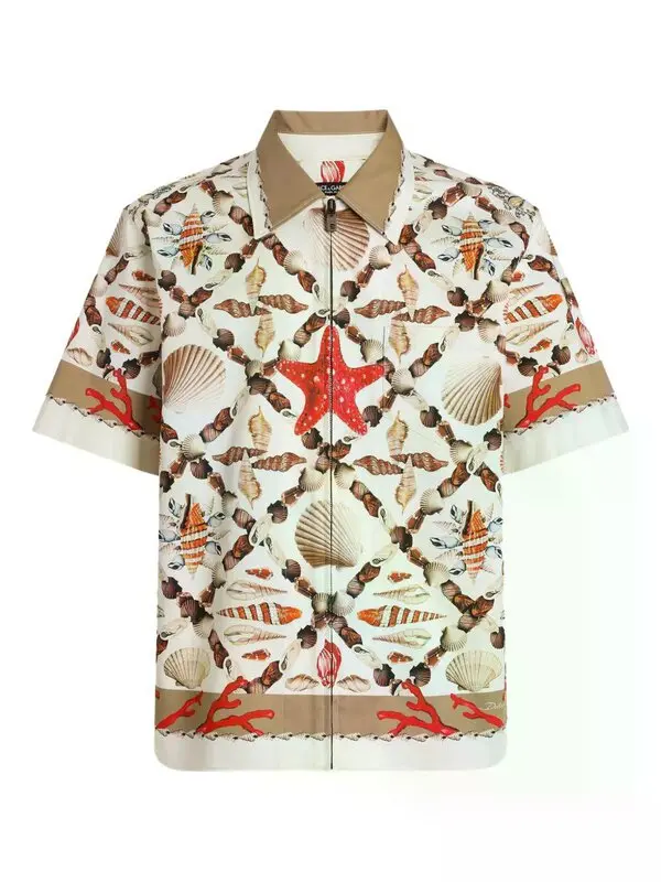 Dolce & Gabbana Shell-print Hawaii Shirt
