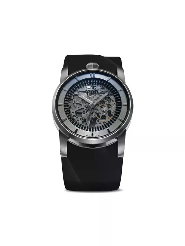 FOB PARIS Skeleton 41mm Strap Watch