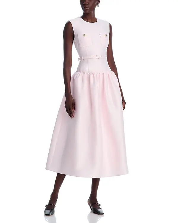 SELF-PORTRAIT Taffeta Midi Dress