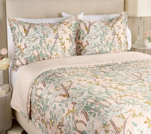 MRS. H As Is 100% Cotton Sateen Reversible Comforter- Fl