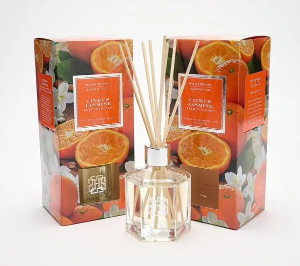 HOMEWORX BY SLATKIN + CO. As Is S/2 Citrus Reed Diffusers