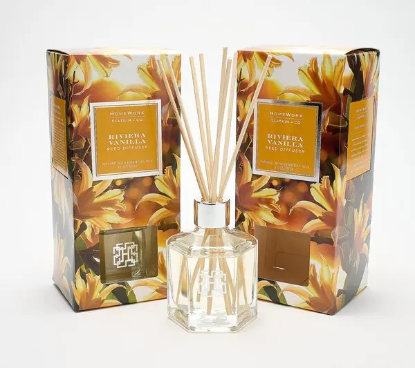 HOMEWORX BY SLATKIN + CO. As Is S/2 Riviera Vanilladiffuser