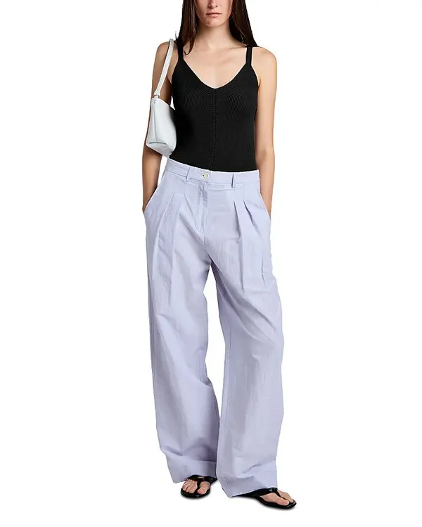Proenza Schouler White Label The Eleanor Pant In Linen Shirting