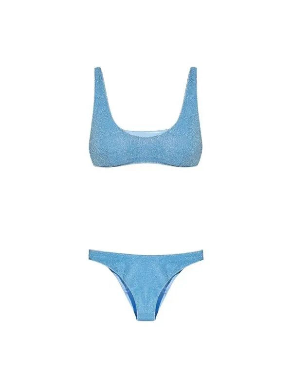 Oseree Metallic Two-piece Swimsuit - Blue
