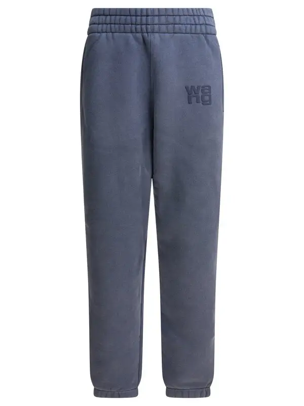 Alexander Wang Essential Terry Classic Sweatpant With Puff Paint Logo - Blue