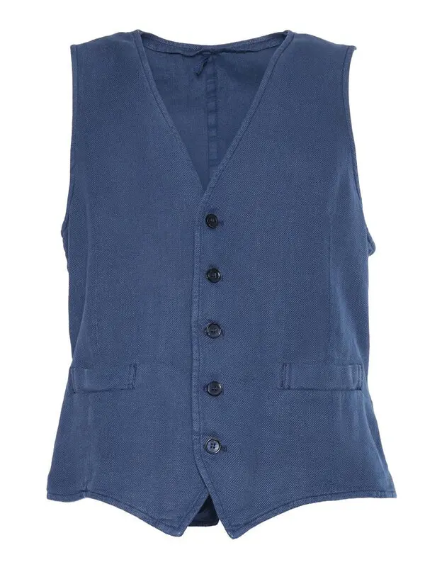 L.B.M. 1911 Button Detailed Vest - White