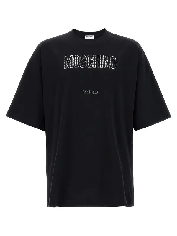 Moschino Rhinestone Logo T-shirt - Multicolor