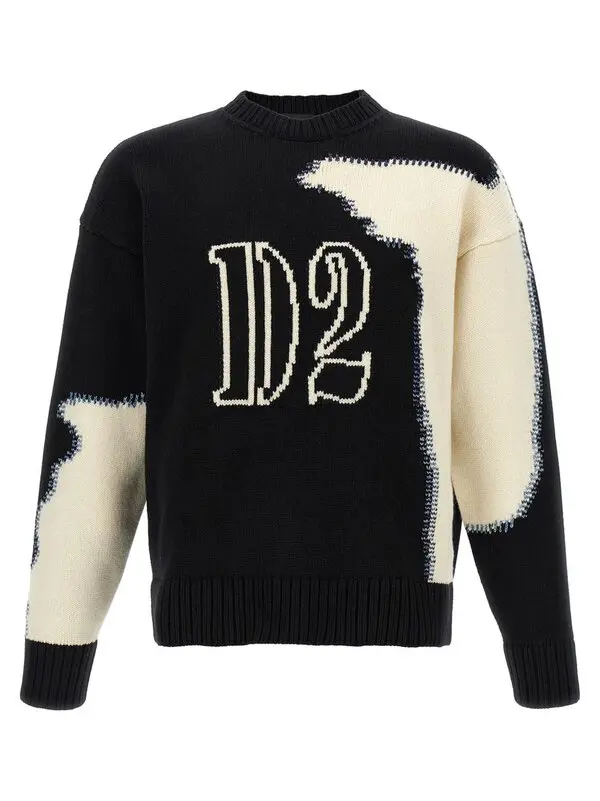 Dsquared2 Two-tone Wool Sweater