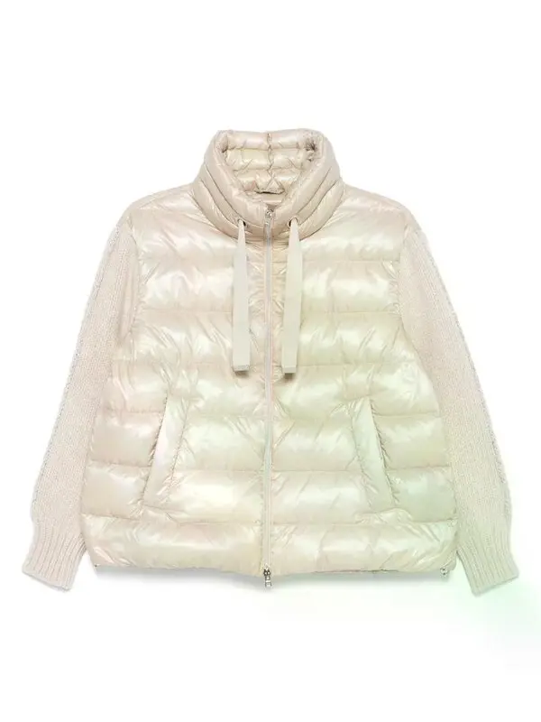 Herno Panelled Puffer Jacket - Neutrals
