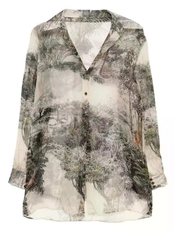 ISABEL SANCHIS Landscape Print Long-sleeve Shirt