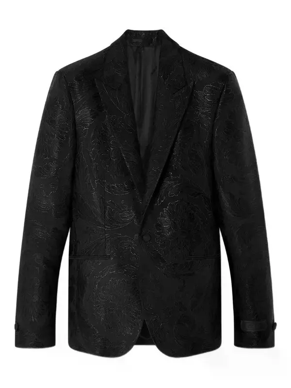 Versace Barocco-jacquard Blazer - Black
