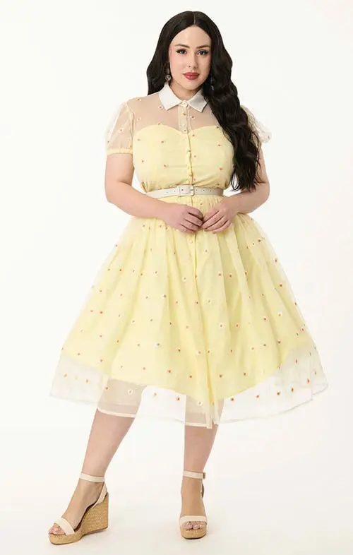 Unique Vintage 1950s Hollie Swing Dress