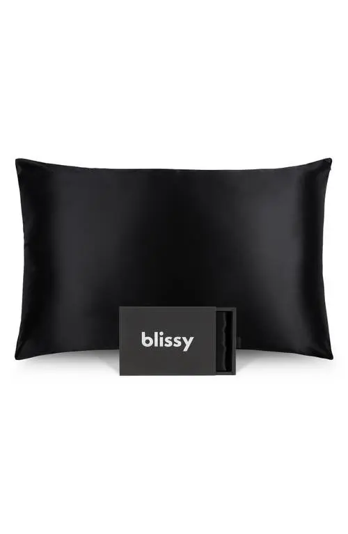 BLISSY Mulberry Silk Pillowcase - Black