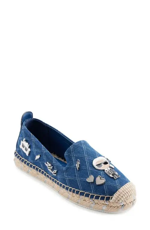 Karl Lagerfeld Paris Michaela Espadrille Flat - Blue