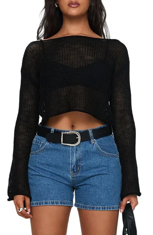 Princess Polly Saldana Denim Shorts - Mid Blue Denim