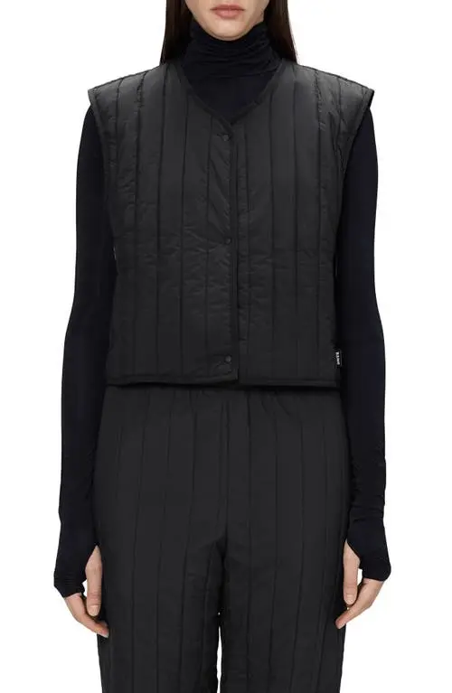 Rains Banja Water Resistant Crop Liner Vest - Black