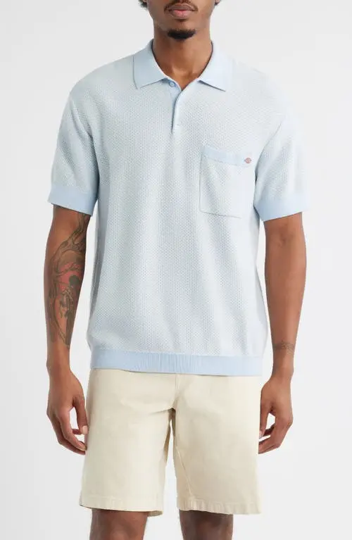 Dickies Rocky Textured Cotton Polo - Whitecap Gray