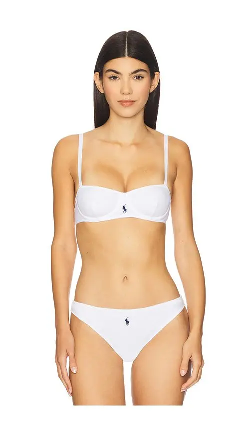 POLO RALPH LAUREN INTIMATES Unlined Balconette In White - White Cloud