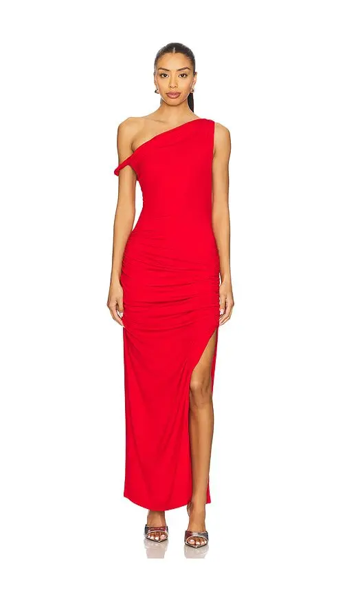 Line & Dot Erina Asymmetrical Maxi Dress