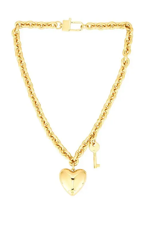 JOOLZ BY MARTHA CALVO Heart Lock Necklace