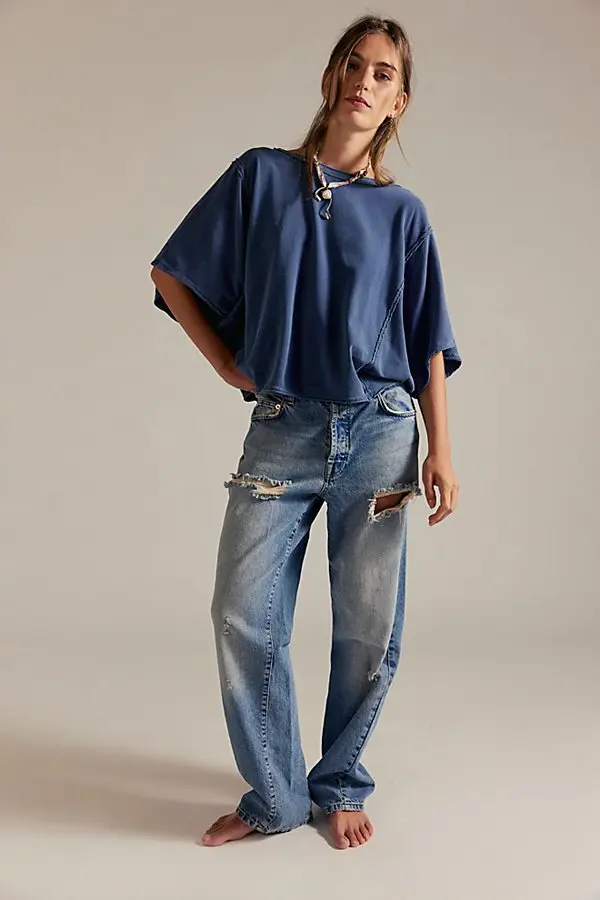 Free People We The Free Next Level Tee - Real Teal