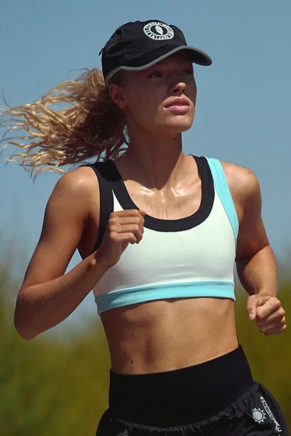 Free People Never Better Colorblock Ringer Sports Bra - White Combo