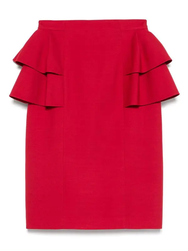 Valentino Garavani Ruffled-detailing Midi Skirt