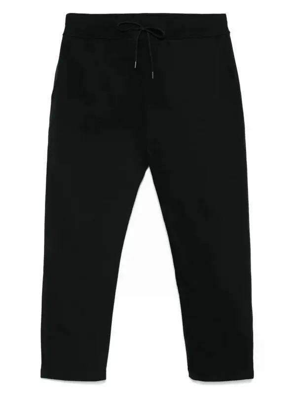 JUVIA Drawstring Straight-leg Trousers - Black