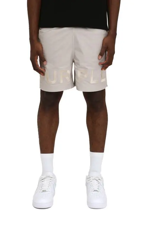 PURPLE BRAND Wordmark Water Repellent Performance Shorts