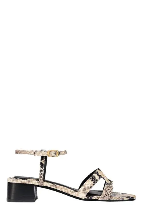 MARGAUX LONNBERG The Yves Sandal - Natural Python Embossed