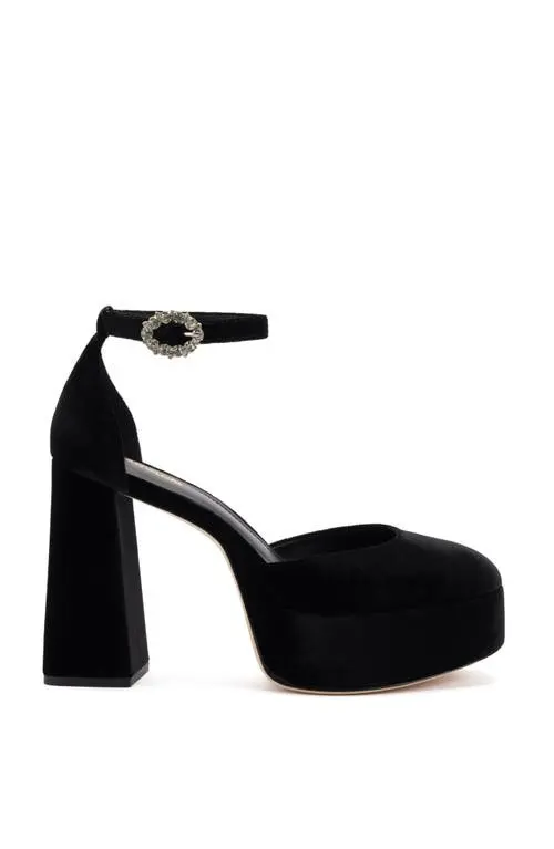 Larroude Ari Mary Jane Pumps - Black