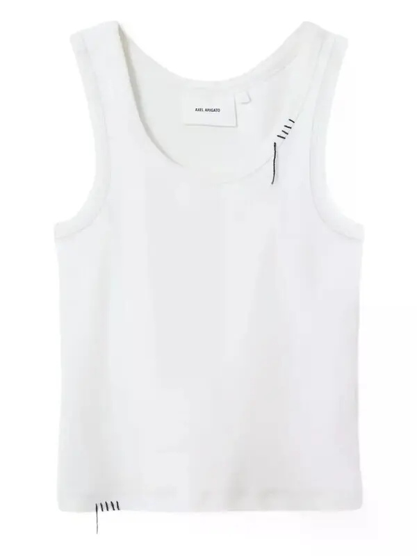 Axel Arigato Traced Ribbed Sleeveless Tank Top - White