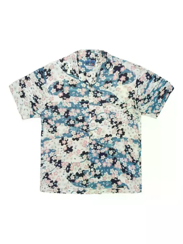 Blue Blue Japan Nagare Sakura Shirt - White