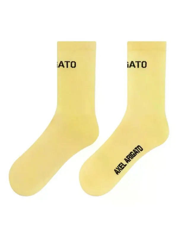 Axel Arigato Logo-intarsia Crew Socks - Yellow