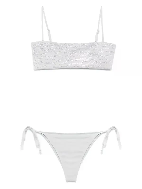 MC2 SAINT BARTH Zebra-print Two-piece Bikini