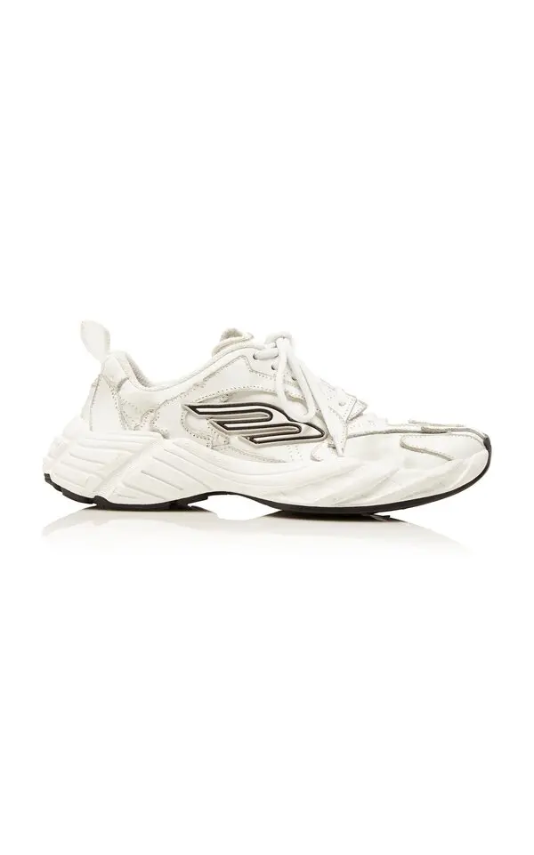 Balenciaga Monday Leather Sneakers - White