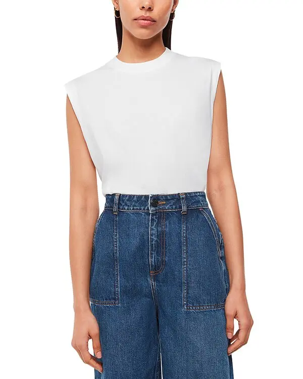 Whistles Edie Sleeveless Vest - White